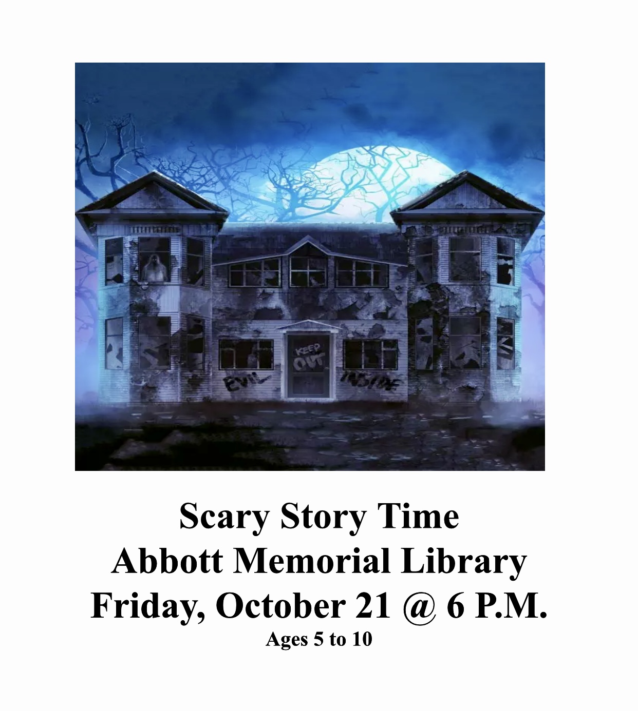Upcoming Event: Scary Story Time – Abbott Memorial Library