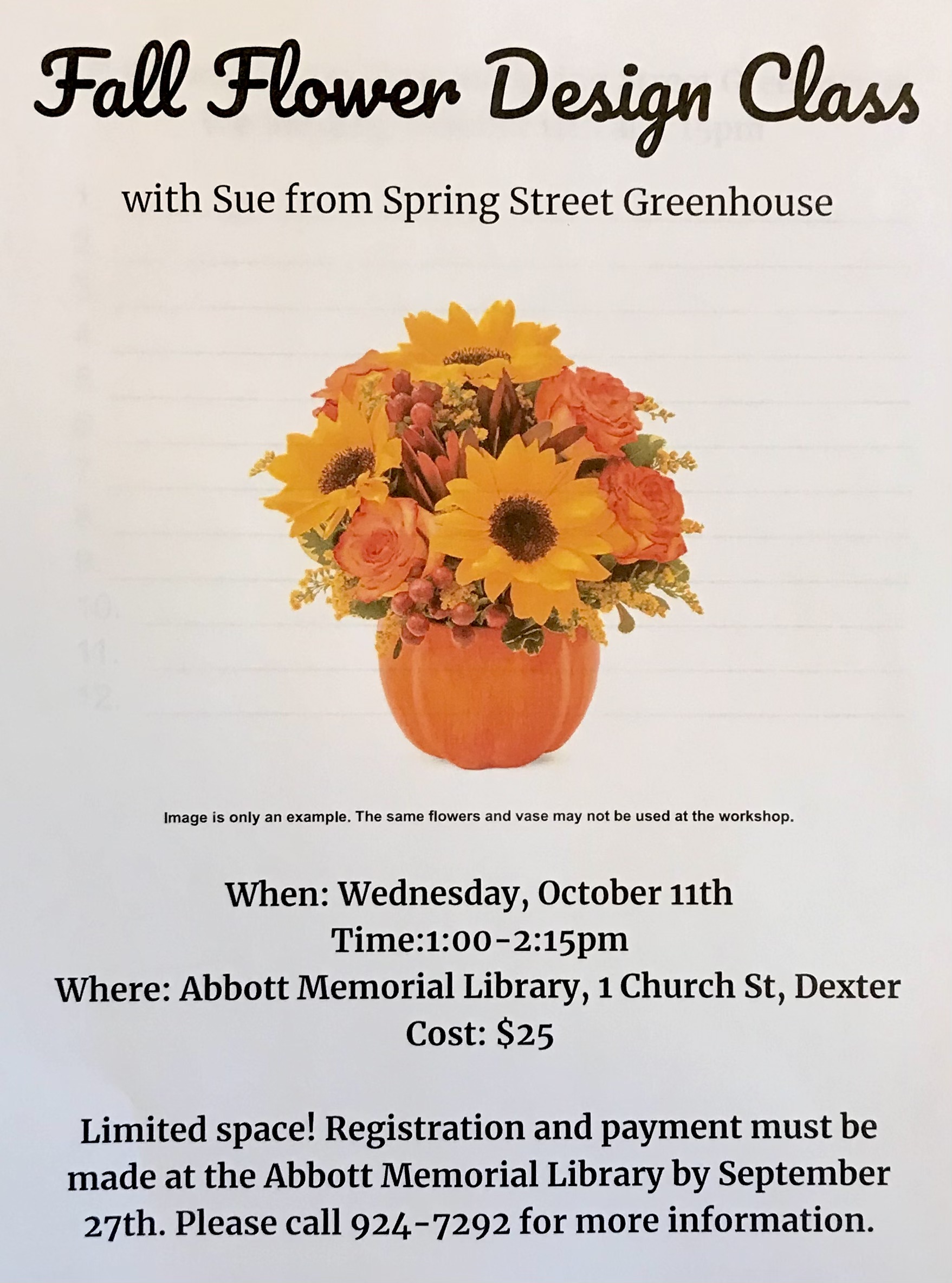 Upcoming Activity: Fall Floral Design – Abbott Memorial Library
