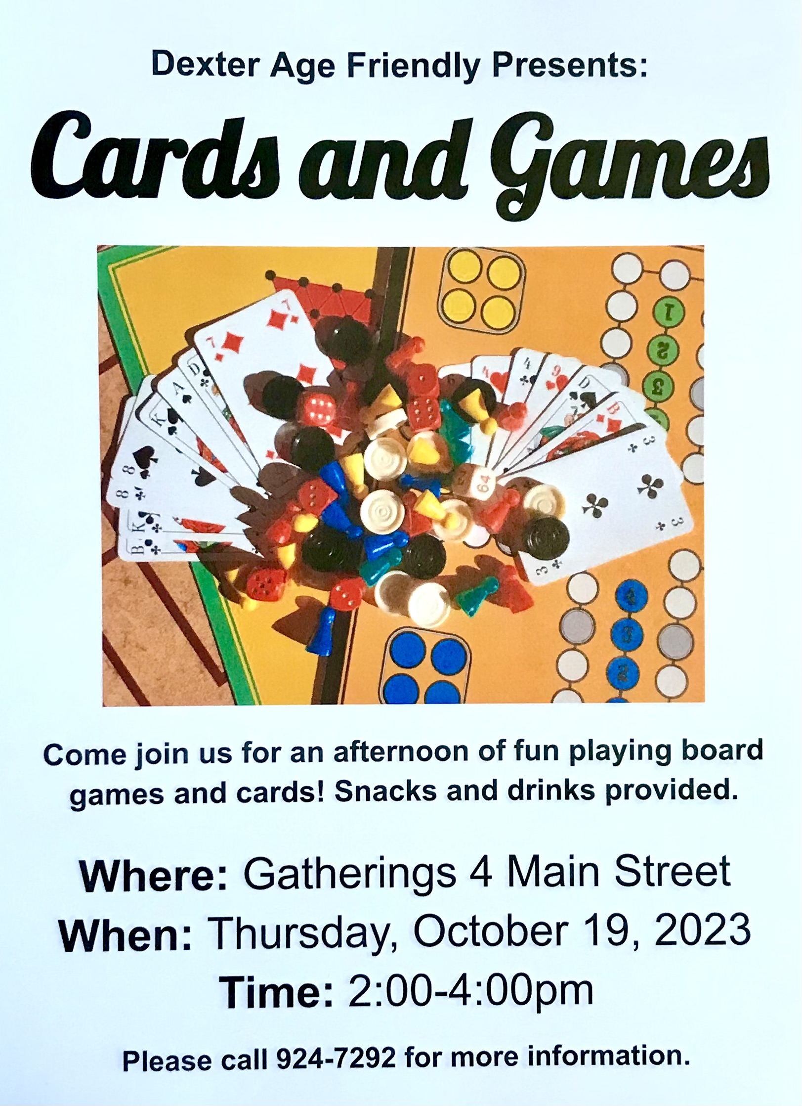 Continuing Activity: Card and Board Games with Dexter Age Friendly ...